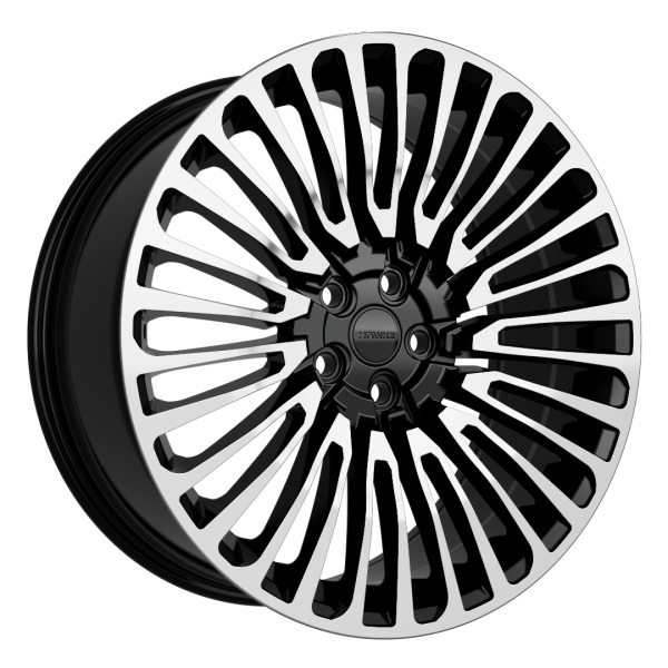 22 inch Hawke Sentry Alloy Wheels (Wider Rears)| Black Polished | 5x120 ...