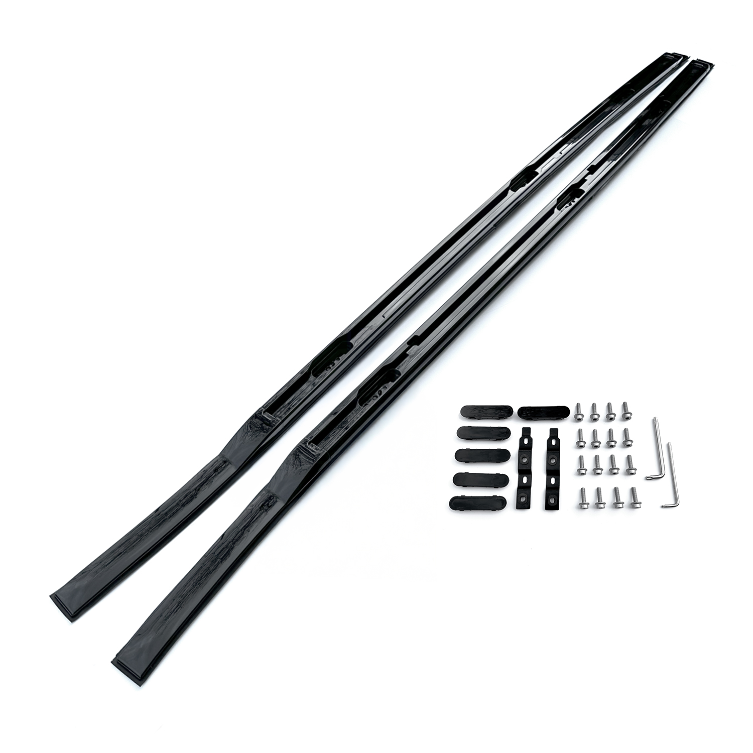 L663 Defender 110 Roof Rails in Gloss Black - shop.sixonetwo.co.uk