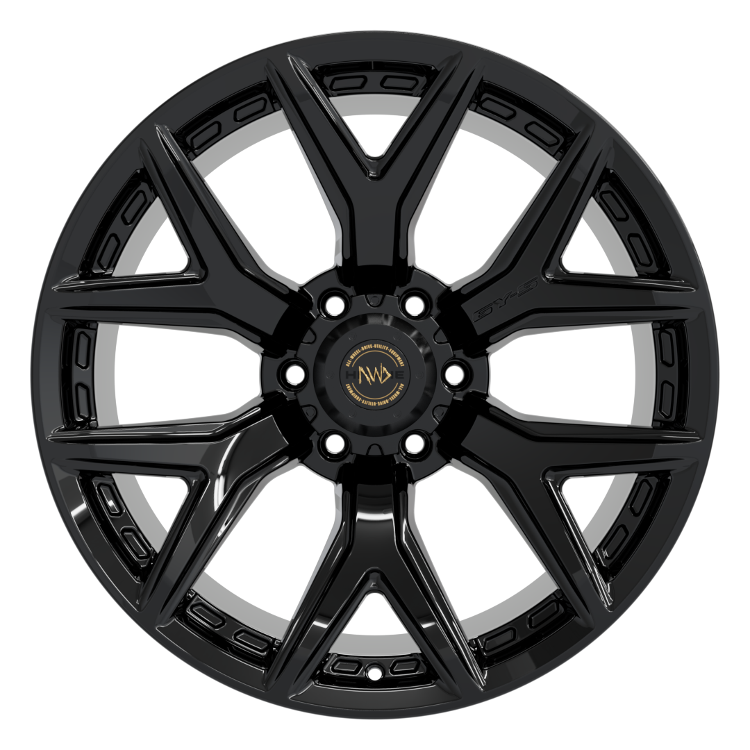 20 inch Hawke 6YS Alloy Wheel | Gloss Black | 6x139 (PCD) | ET00 | Set ...