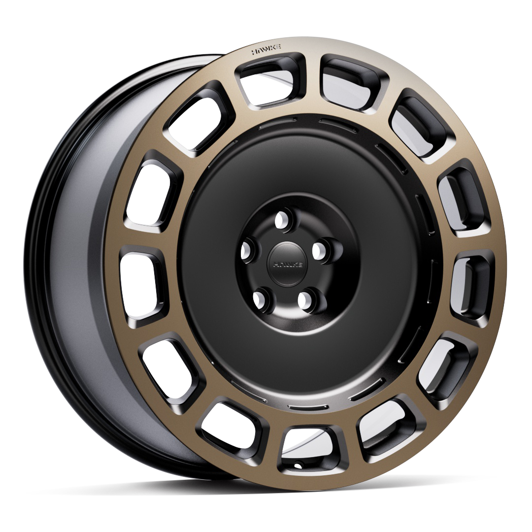 22 inch Hawke Octad Alloy Wheel | Matt Black & Bronze | 5-120 Bolt ...