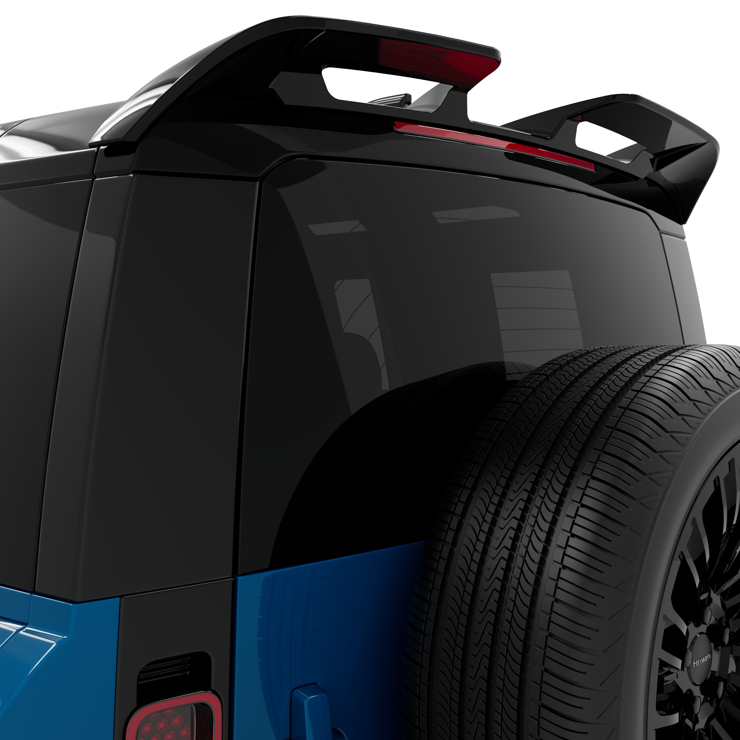 Hawke Aero 2 Gloss Black Roof Spoiler Fits Land Rover Defender 90 & 110 ...